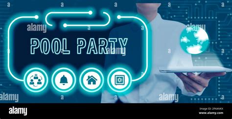 Writing Displaying Text Pool Party Business Approach Celebration That