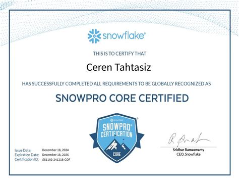 ceren tahtasiz on linkedin snowflake snowprocore