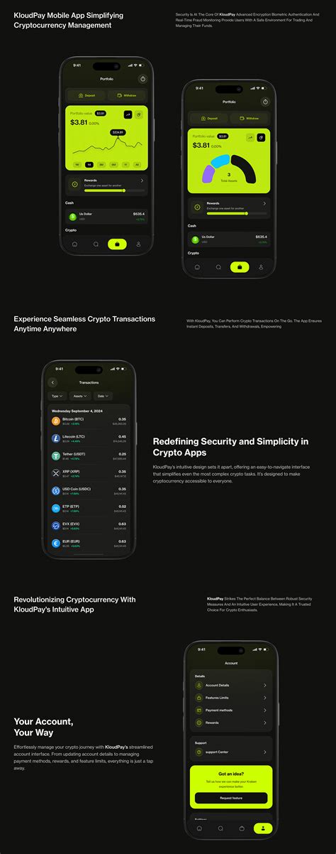 Kloudpay Crypto Blockchain Mobile App Ui Ux Behance