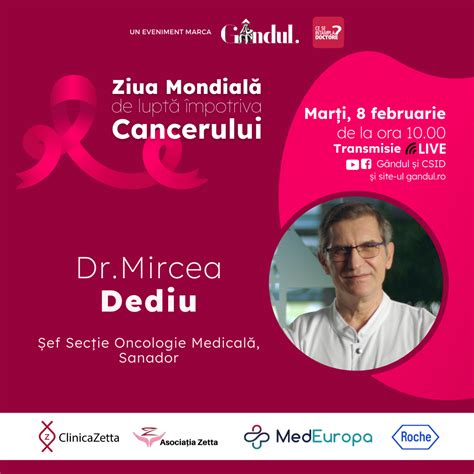 Dr Mircea Dediu Medic Primar Oncologie Trebuie Să Ne Adaptăm Rapid