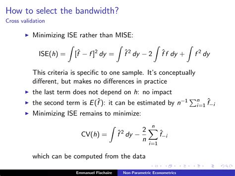 Non Parametric Econometrics By Emmanuel Flachaire Ppt
