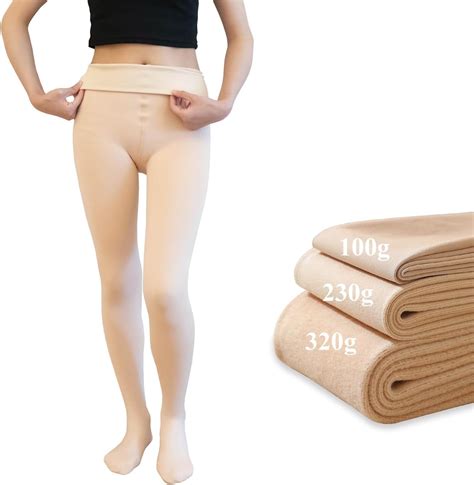Funupup Women Fleece Lined Tights Winter Warm Fake Translucent Tights