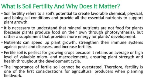 Soil Fertilitypptx Agriculture Industries