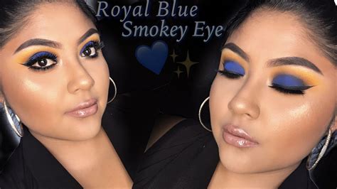 Royal Blue Smokey Eye Makeup