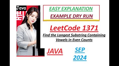 Find The Longest Substring Containing Vowels In Even Counts Leetcode
