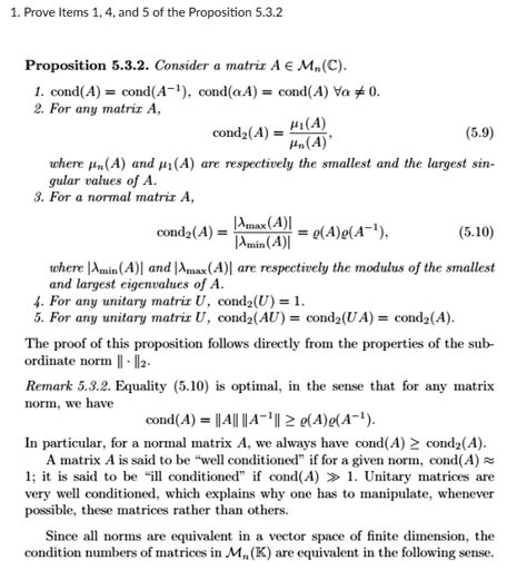 solved 1 prove items 1 4 and 5 of the proposition 5 3 2 proposition 5
