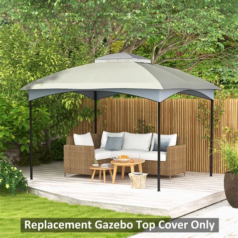Outsunny 10 X 12 Double Tier Gazebo Cover Patio Gazebo Canopy