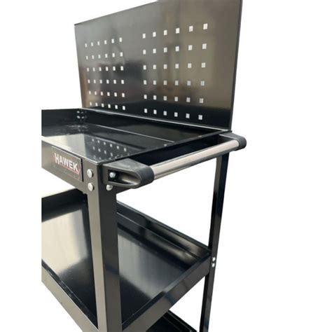 Количка за инструменти Hawek 3 рафта с гръб