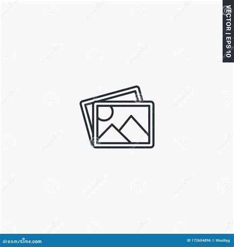 Pictures Linear Style Sign For Mobile Concept And Web Design Stock