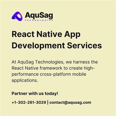 Aqusag Technologies On Linkedin Reactnative Mobileappdevelopment Appdevelopment