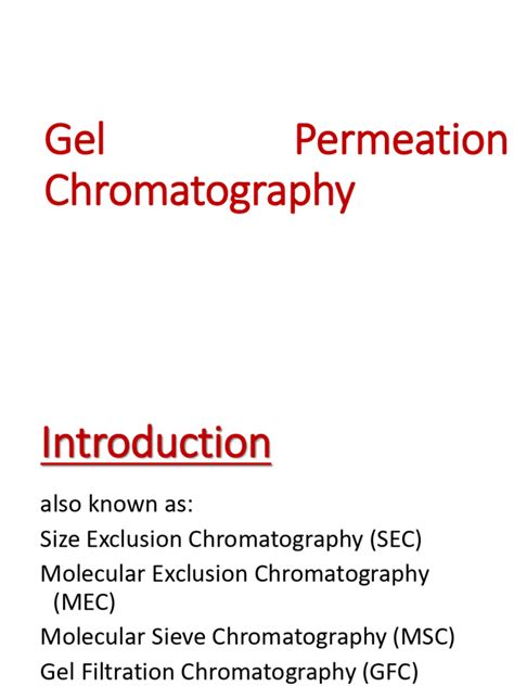 Gel Permeation Chromatography 24252 Pdf Chromatography Elution