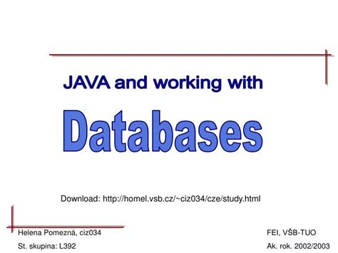 Ppt Jdbc In Java Working With Databases Powerpoint Presentation