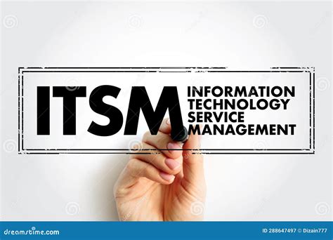 Itsm Information Technology Service Management Office Stationery On A Light Background Royalty