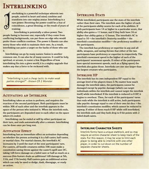 Interlinking In Dnd Mostly Inspired By Xenoblade 3 Runearthedarcana