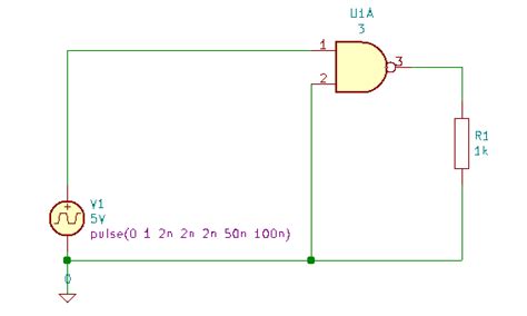 How To Get Nand Gate With External Spice Model Working For Simulation In Kicad Electrical