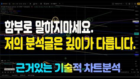 교육영상 함부로 말하지마세요 저의 분석글은 깊이 자체가 다릅니다 근거있는 기술적 차트분석 암호화폐알트코인가상자산
