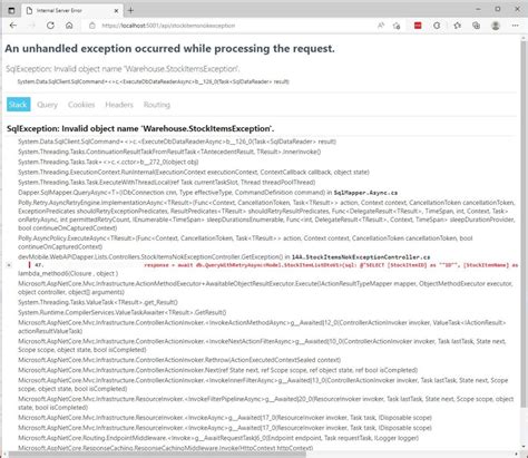 Net Core Web Api Dapper Error Handling Devmobiles Blog
