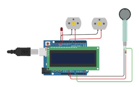 Circuit Design 3 Sistem Kendali Penggilingan Karet Mentah Tinkercad