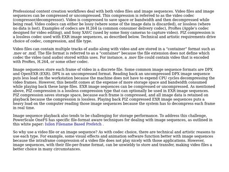 Video Files And Image Sequences Powerscale Onefs Nfs Over Rdma For