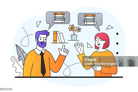 남성과 여성 캐릭터는 스마트 문학 연구와 뇌와 마음 훈련을 위해 이야기하고있다 정신 건강에 대한 스톡 벡터 아트 및 기타 이미지 정신 건강 대학교 개념 Istock