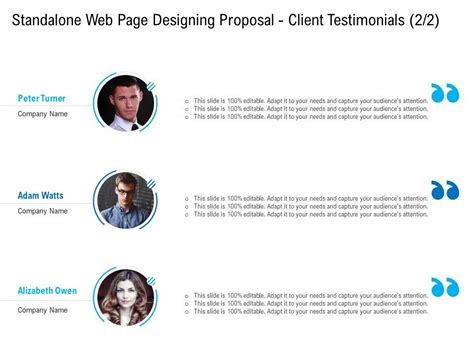 standalone web page designing proposal client testimonials teamwork designs pdf