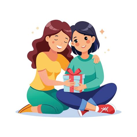 Friends Special Love And Emotional Moment Illustration Concept For