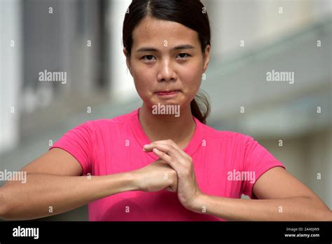 Mad Youthful Diverse Adult Female Stock Photo Alamy