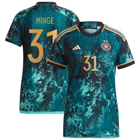 Womens Adidas Germany 2023 Janina Minge Authentic Away Football Jersey