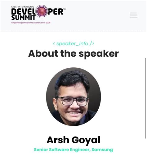 Arsh Goyal On Linkedin Developersummit Gids