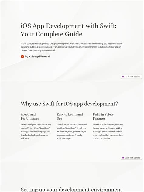 Ios App Development With Swift Your Complete Guide Pdf Swift
