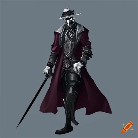 Art Of A Fancy Duelist From The Gothic Era With Rapier And Mysterious