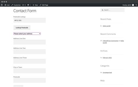 Contact Form 7 Address Validation Integration