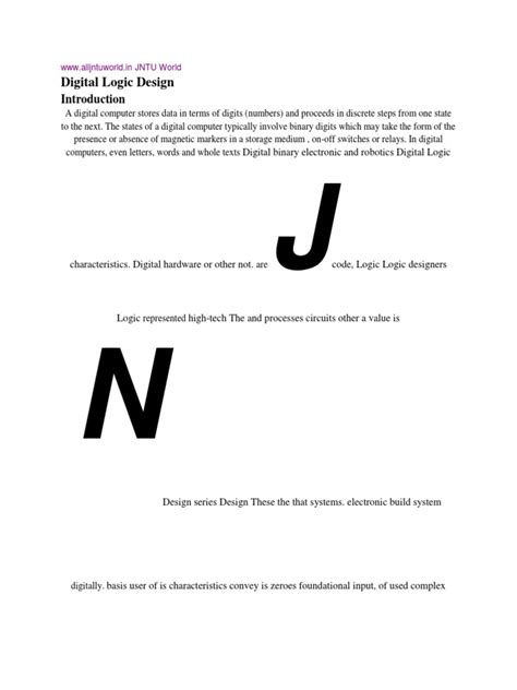 Digital Logic Design Pdf Digital Electronics Binary Coded Decimal