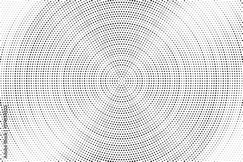 Radial Halftone Spotted And Dotted Gradient Background Concentric