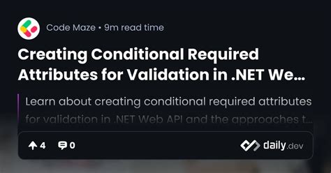 Creating Conditional Required Attributes For Validation In Net Web Api