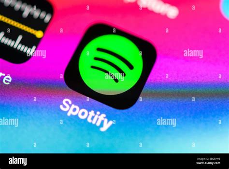 Spotify App Music Streaming Service App Icon Display On One Screen Of Mobile Phone Iphone