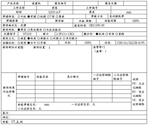 探伤报告八篇 范文118