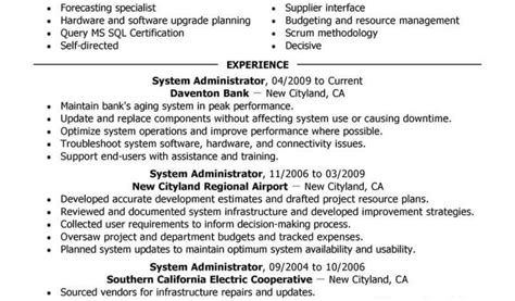 It Administrator Sample Resume Best Legacy Systems Administrator Resume Example Livecareer