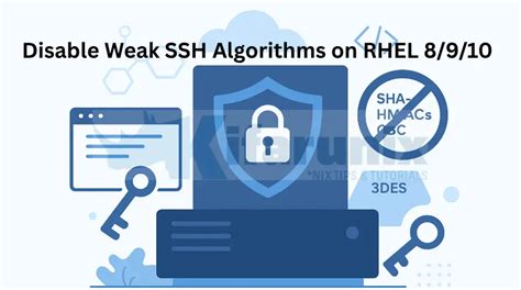 How To Disable Weak Ssh Algorithms On Rhel 8910 Sha 1 Hmacs Sha 1 Kex Cbc 3des