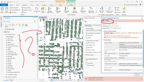 solved apply asset package tool from utility network pack esri