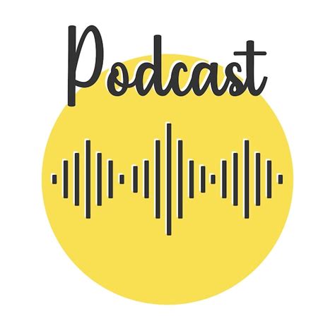 팟캐스트 로고 디자인 팟캐스트 아이콘 로고 디자인 템플릿 프리미엄 벡터