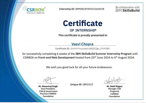 Vasvi Chopra On Linkedin Ibmskillsbuild Internship Webdevelopment