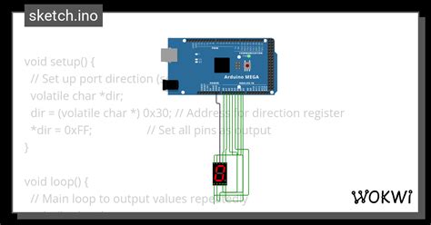 Dispaly0to9 In Seven Segement Wokwi Esp32 Stm32 Arduino Simulator