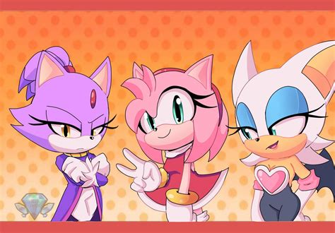 50661 Safe Artistdanielasdoodles Amy Rose Sonic Blaze