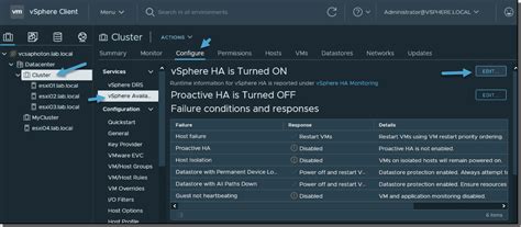 Configure Vmware Vsphere 7 High Availability Advanced Options 4sysops