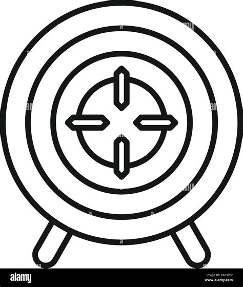 Focus Target Icon Outline Vector Work Goal Team Job Stock Vector Image And Art Alamy