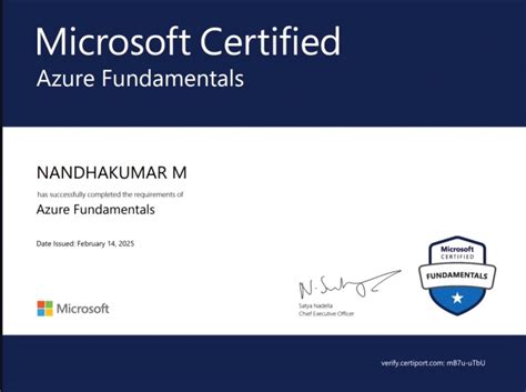 Azurecloud Azurefundamentals Microsoft Cloudcomputing Learning Nandhakumar M