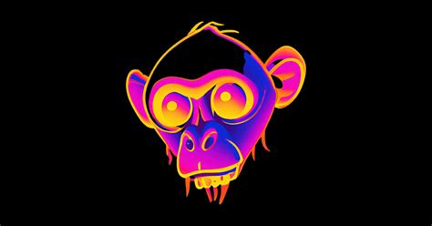 Halloween Monkey Graffity Pink Face Spooky Monkey Sticker Teepublic