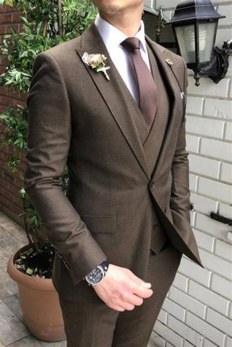 Mens Brown Suit Brown Suit For Men Coffee Brown Suit Sainly