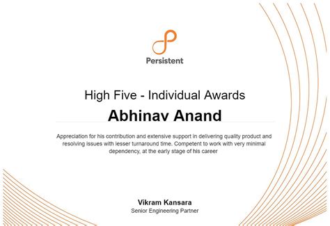 Abhinav Anand On Linkedin Team Recognitionawards Persistentsystems Teamappreciation 20